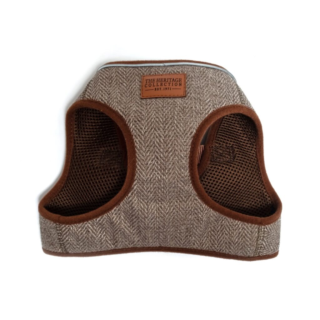 Ancol Taupe Herringbone Step In Tweed Dog Harness