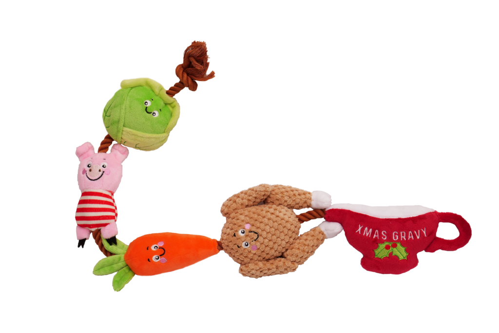 House of Paws Christmas Dinner Rope Toy | The Lancashire Dog Company